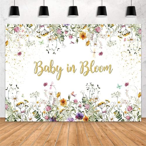 Amazon.com : MEHOFOND 8x6ft Baby in Bloom Backdrop for Girl Wildflower ...