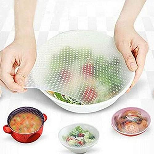 Amazon.com: 4pcs Silicone Food Wrap Silicone Stretch Lids, Reusable ...
