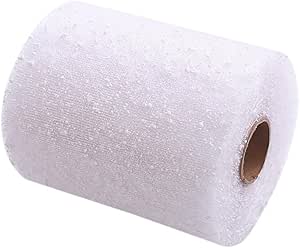 Amazon.com: 1 Roll 16 Yards Snow Dots Flower Wrapping Mesh Paper Dotes ...