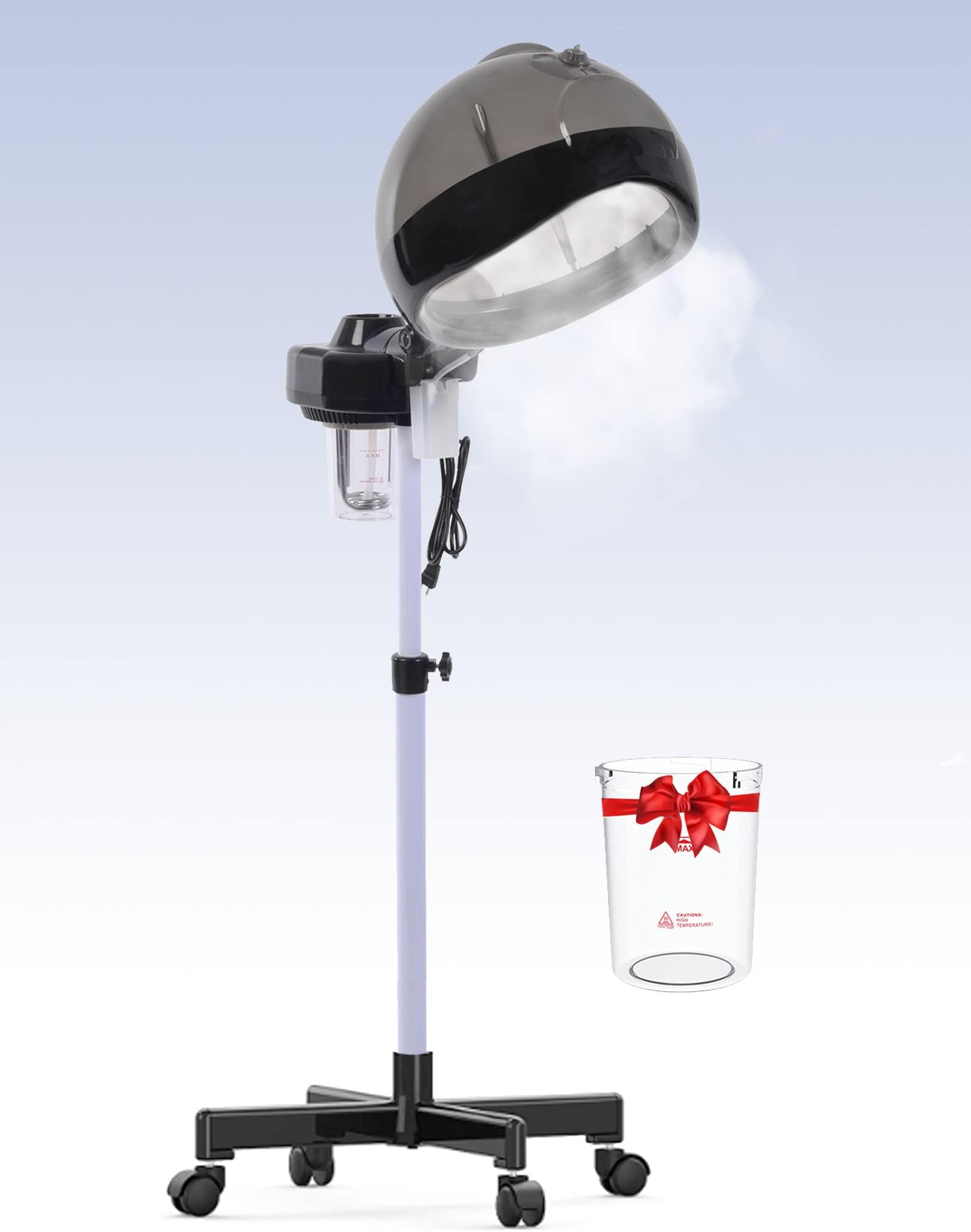 Amazon.com : Icoget Standing Hair Steamer for Nature Black Hair, Hooded ...