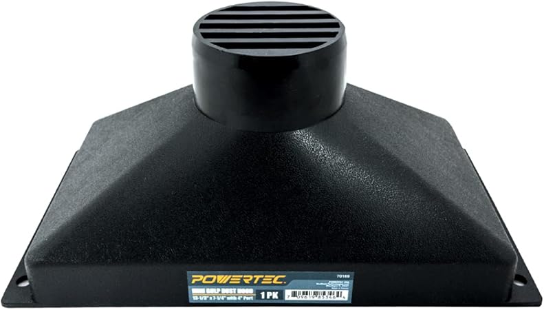 POWERTEC 70169 Mini Gulp Dust Hood with 4" Port, 13-1/2" x 7-1/4 ...