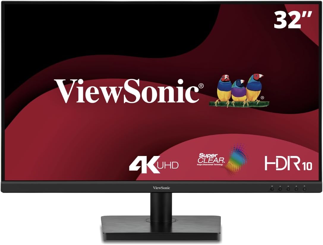 ViewSonic VA3208-4K-HD 32" Monitor SuperClear® IPS, 60 Hz, HDR10 ...