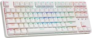 Amazon.co.jp: IROK FE87 Gaming Keyboard, Red Axis, Quiet, 87 Keys ...