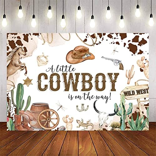 Amazon.com : Avezano Cowboy Baby Shower Backdrop for Boy Wild West ...