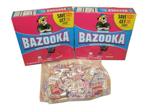 Amazon.com : Bazooka Bubble Gum - Assorted Tub 275 Pieces : Chewing Gum ...