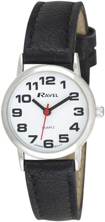 Ravel - Men's Modern Workwear Watch with Easy-Fasten Strap - Black ...