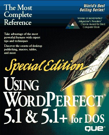 Buy Using WordPerfect 5.1 and 5.1+ for DOS Special Edition Book Online ...
