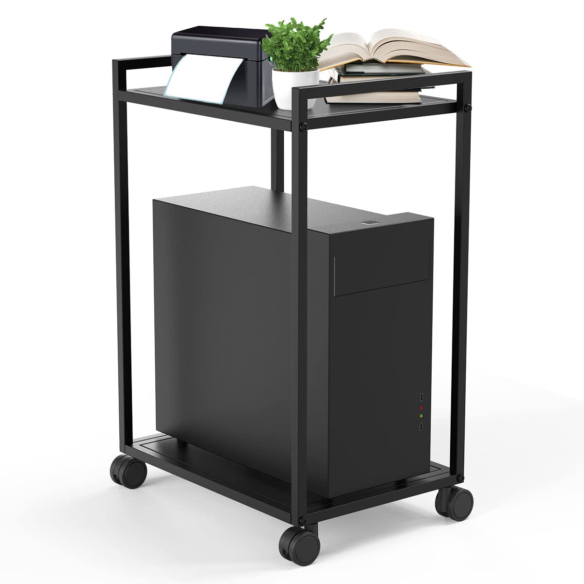 Buy Computer Tower Stand, Mobile Printer PC Stand 2-Tier CPU Stand with ...