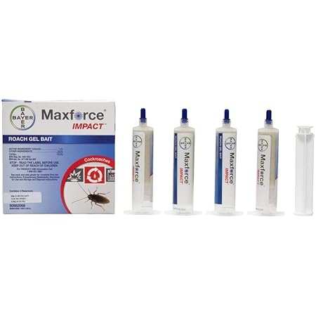 Amazon.com : Bayer 80882068 Impact Roach Bait Maxforce Gel, Four 30g ...