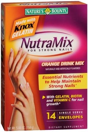 Amazon.com: Knox Gelatin Dietary Supplement Drink Mix for Nails, Orange ...