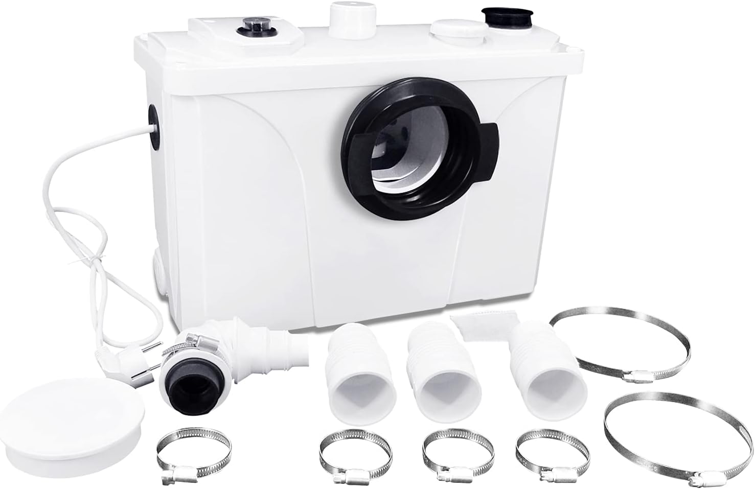 FloSoln 700W Stark Hebeanlage WC, Schmutzwasserpumpen, Fäkalienpumpe ...