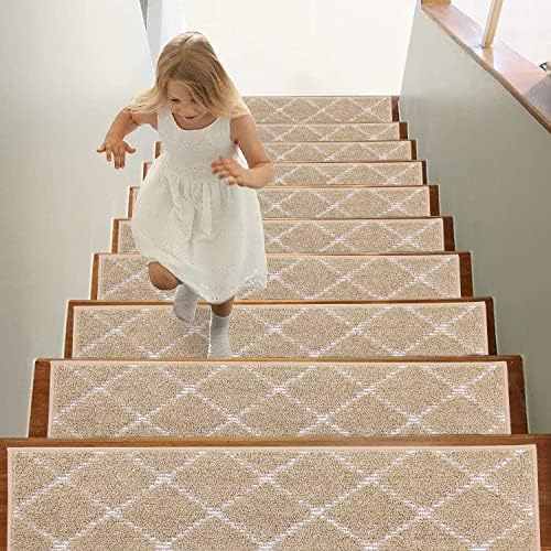 BEQHAUSE Stair Treads for Wooden Steps Non Slip Machine Washable Stair ...