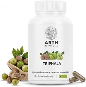Amazon.com: Arth Botanicals Triphala Cápsulas - para uso diario ...