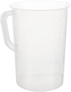 Amazon | Luxshiny 計量カップ 5000ml（5L） 耐酸性・耐アルカリ性 ポリプロピレン製 大容量 メジャーカップ 船舶燃料/キッチン/実験室/工場用 透明 厚手 26 ...