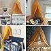 Amazon.com: Dyna-Living Bed Canopy for Girls Yellow Canopy Bed Curtains ...