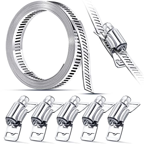 Hose Clamp 2m/6.5ft Stainless Steel Large Adjustable Jubilee Clips ...