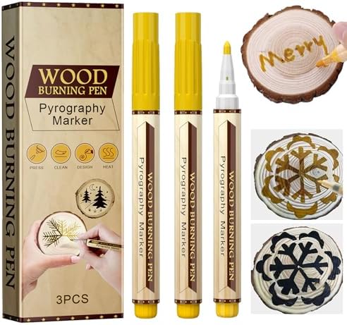 Hocklliy Wood Burning Pen, 3PCS Wooden Burning Gel Pen for Wood Burn ...