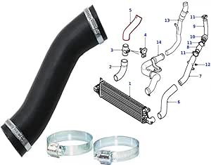 Turbo Boost Intercooler Hose Pipe Fits Jaguar X Type 2.0 D 2.2 D Engine ...