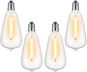 GLUROO LED String Light Bulbs, ST38 Shatterproof LED Replacement Bulbs for Outdoor String Lights ...