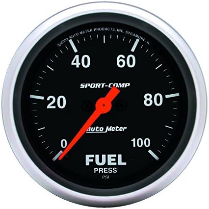 Amazon.com: Auto Meter 3563 Sport-Comp Electric Fuel Pressure Gauge ...