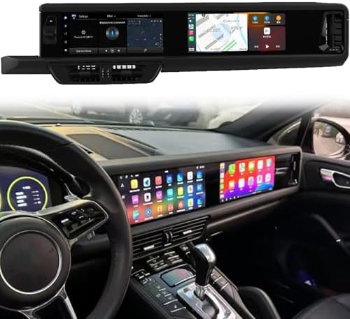Amazon.com: 12.3 Inch Dual Screen Car Radio Stereo for Porsche Cayenne ...