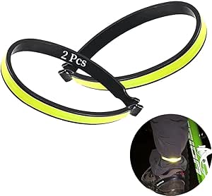 2Pcs Cycling Reflective Trouser Clips,Reflective Running Gear Bands ...