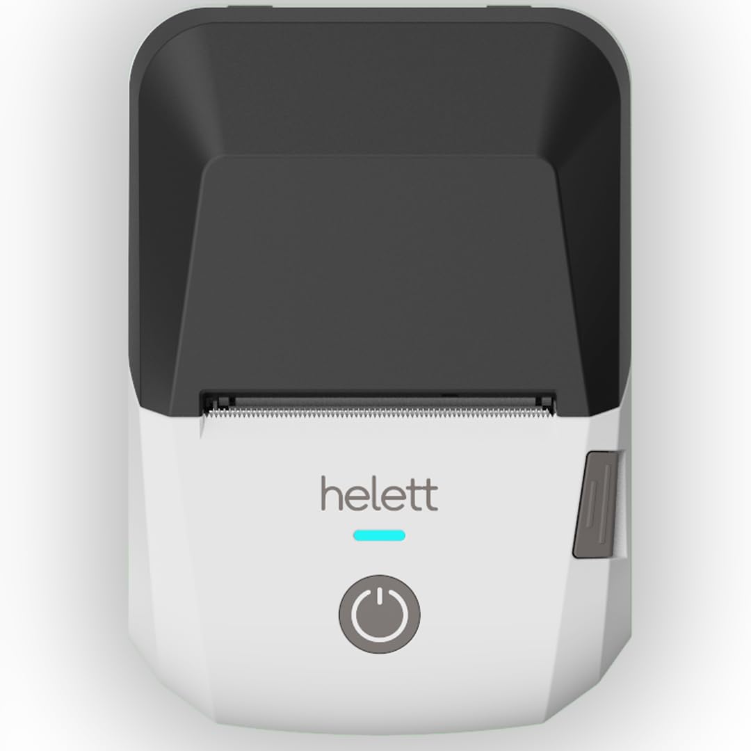 Helett H65C Portable Bluetooth(2in1)Thermal Label Printer+Receipt(Bill) Printer 58mm(Max ...