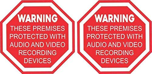 Amazon.com: StickerTalk Vehicle Equipped with Recording Equipment Vinyl ...