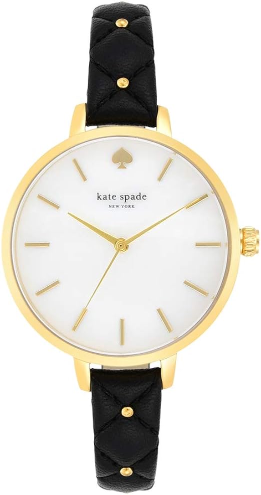 Kate Spade New York Metro Quarz Schwarz Leder Damenuhr KSW1469 : Amazon ...