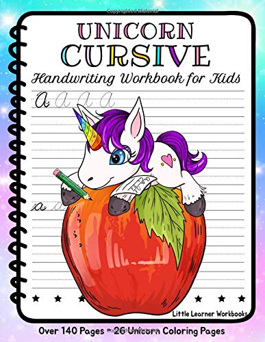 Buy Unicorn Cursive Handwriting Workbook for Kids: Over 140 Pages - 26 ...