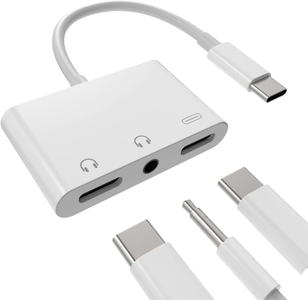 【3 in 1】 Adapter USB C auf 3 5 Klinke Kopfhörer mit Ladegerät OTG USB ...
