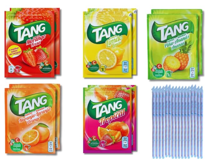 Tang - Poudre de soude - Arômes d’eau - Tang Orange, Ananas, Pêche ...