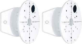 2 Pack - White Steel Corner Mounting Bracket for Outdoor Lighting ...