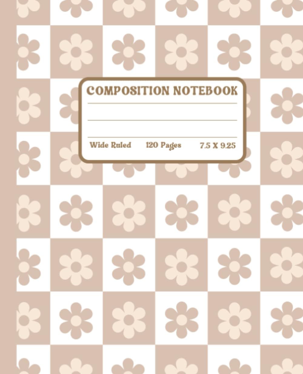 Beige Aesthetic Composition Notebook: Wide Ruled Composition Notebook ...