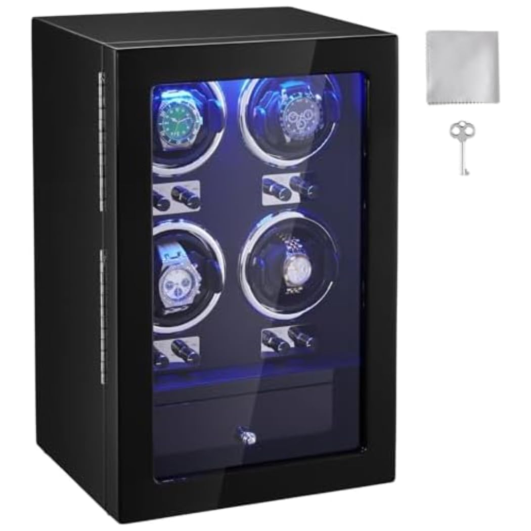 Amazon.com: VEVOR Watch Winder, Rotating Watch Box for High-End ...