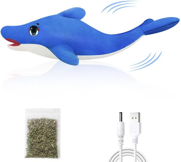 Floppy Fish Cat Catnip Toys, Flapping Interactive Electric Kitten Toy ...