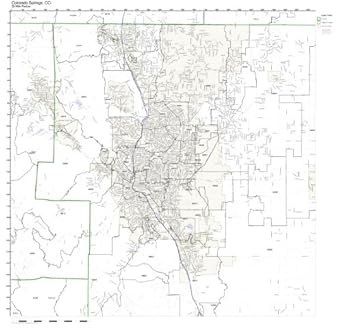 Colorado Springs, CO ZIP Code Map Not Laminated: Amazon.com: Office ...