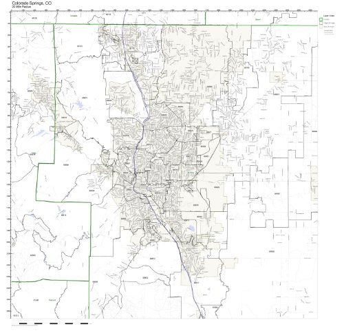 Colorado Springs, CO ZIP Code Map Not Laminated: Amazon.com: Office ...