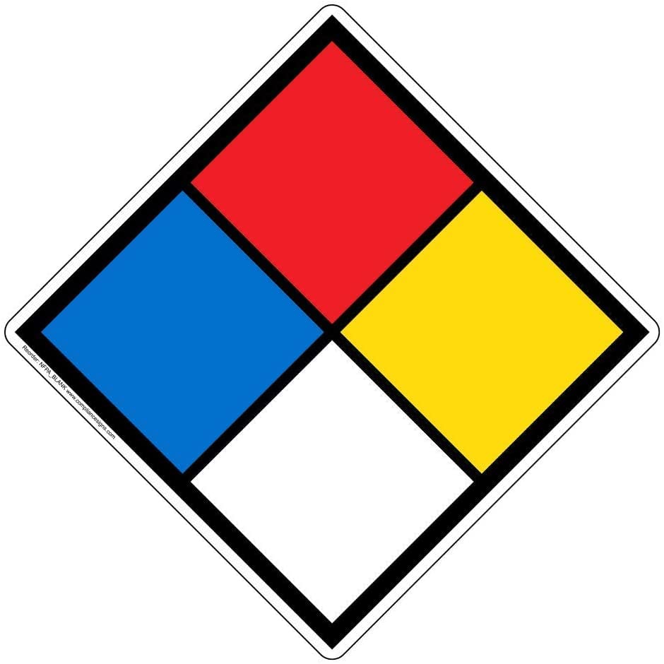 Nfpa Placard ID Tag, English, ACCIDENT PREVENTION HAZARDOUS NFPA