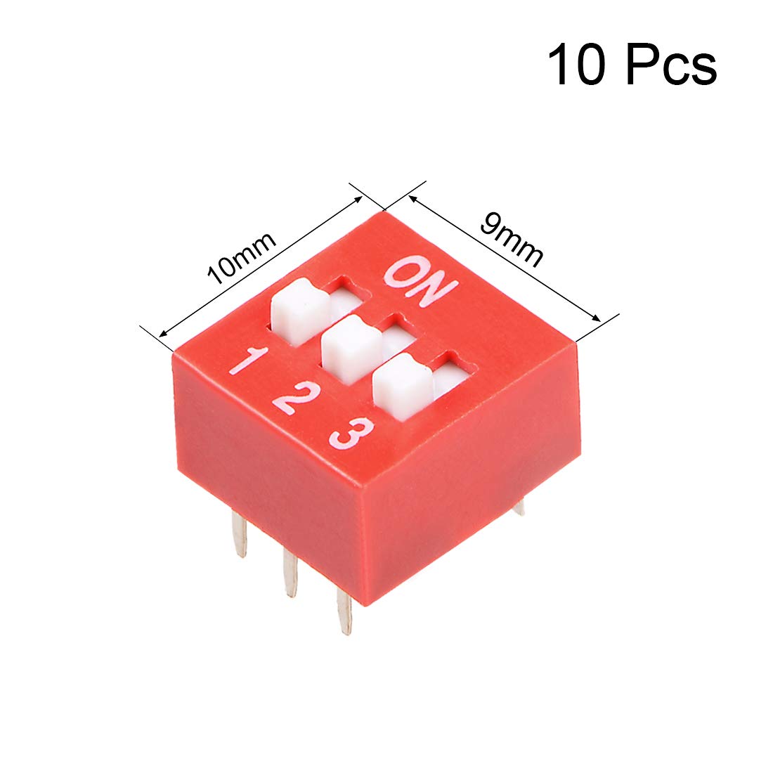DIP Switches Uxcell 10-Piece 2.54mm Pitch 10-Position DIP Switch ...
