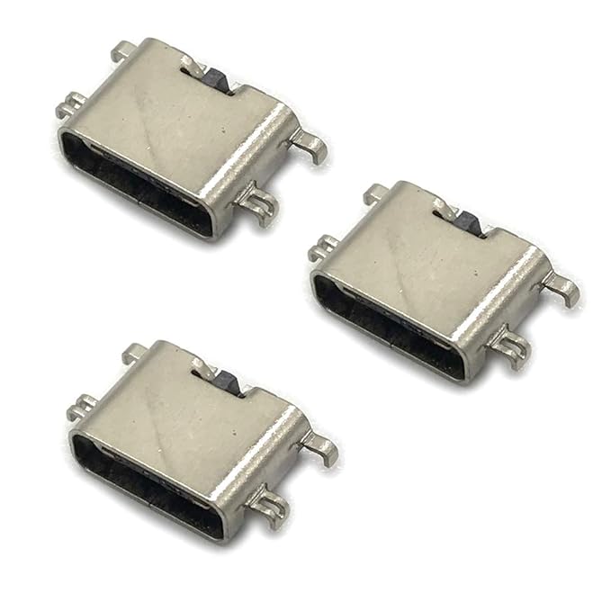 DGSUS (3PACK) 6Pin USB Type C 3.1 Female Port SMD SMT PCB Solder Socket ...