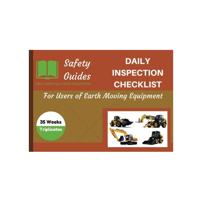 Buy Earth Moving Equipment Daily Inspection Checklist: Daily Inspection ...