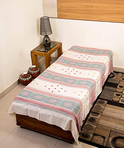 Buy Sambalpuri Jala Buta and Line Bandha Single Besheet Online at Low ...