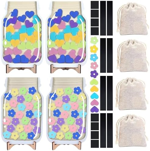 Amazon.com : Magnetic Reward Jars 4 Set, Flower & Heart Reward ...