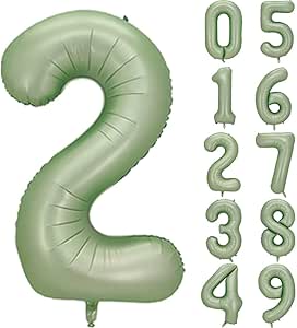Amazon.com: Gifloon Number 2 Balloon, Large number balloons 40 inch ...