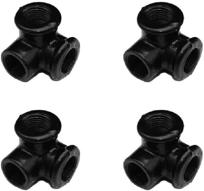 Amazon.com: 1/2" Black 6-Way Side Outlet Cross, Home TZH 10 Pack ...