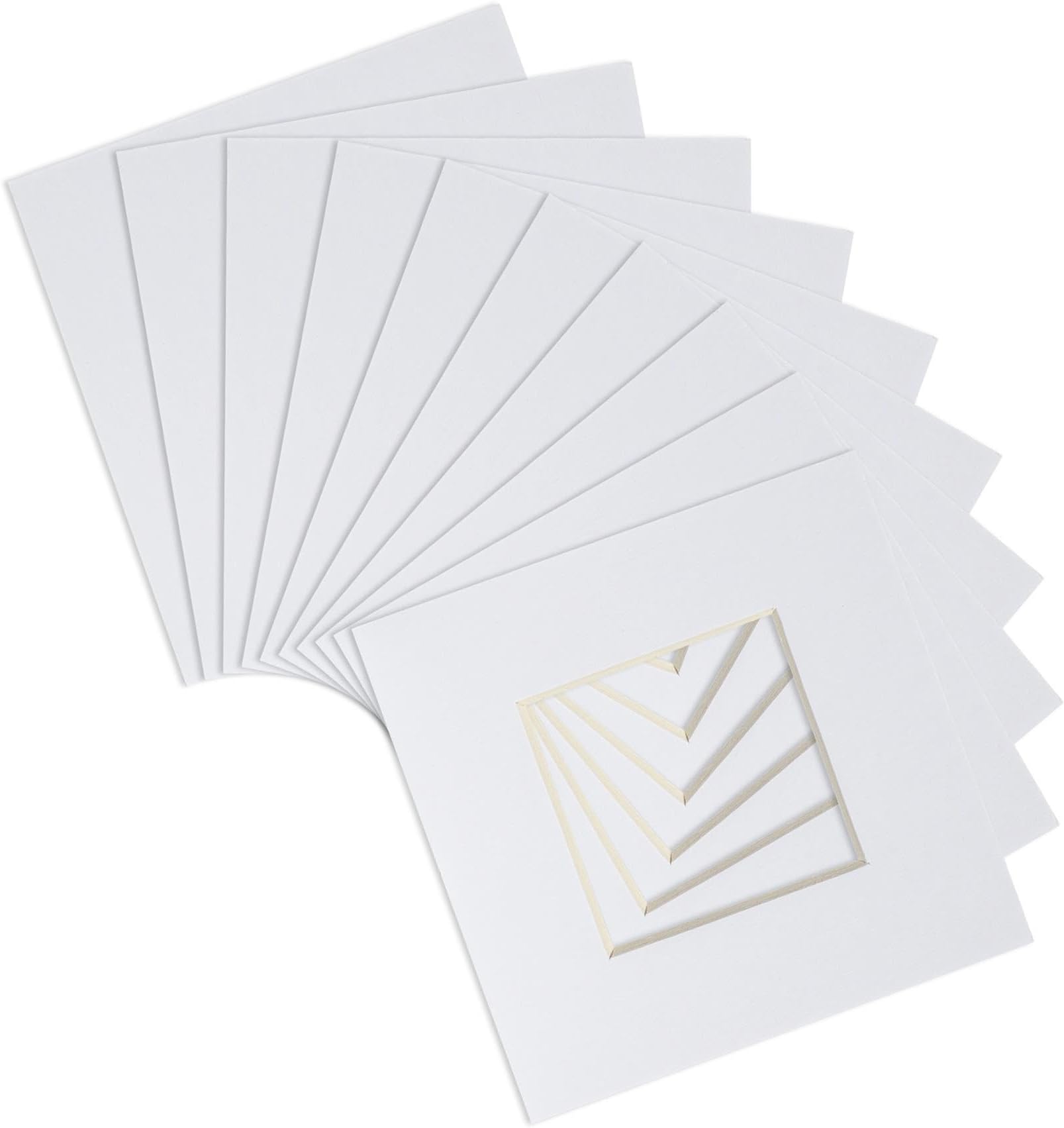 Olive Portraits - Pack of 10 White Picture Photo Mounts / Photo Frames ...