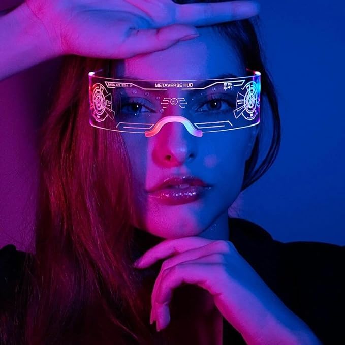 Led Glasses Light Up Glasses Led Visor Glasses 7 colors and 5 modes ...