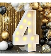 Amazon.com: 4ft Light up Numbers 60 Mosaic Numbers Marquee Frame with ...