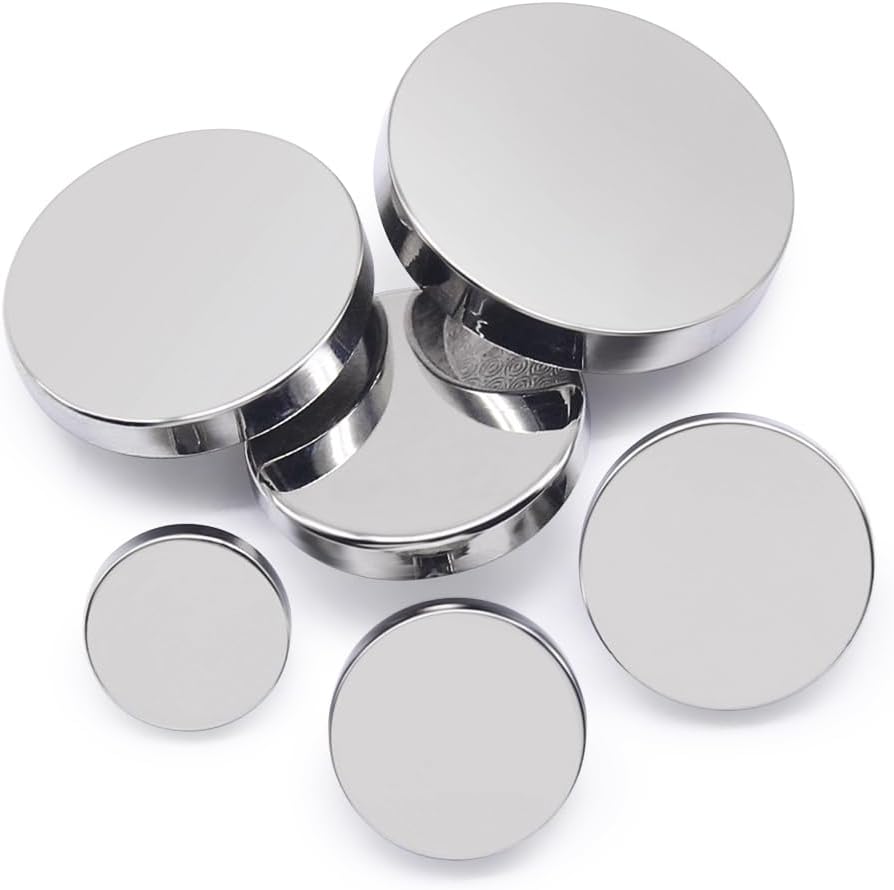 Amazon.com: SEMINI 36 Pieces Mixed 6 Sizes Metal Button Alloy Shank ...